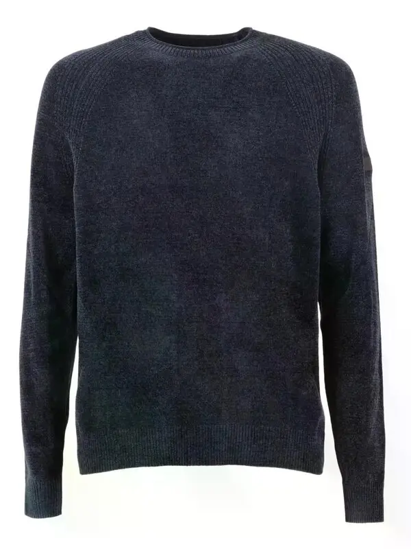 RRD Velvet Round-neck Sweater - Blue