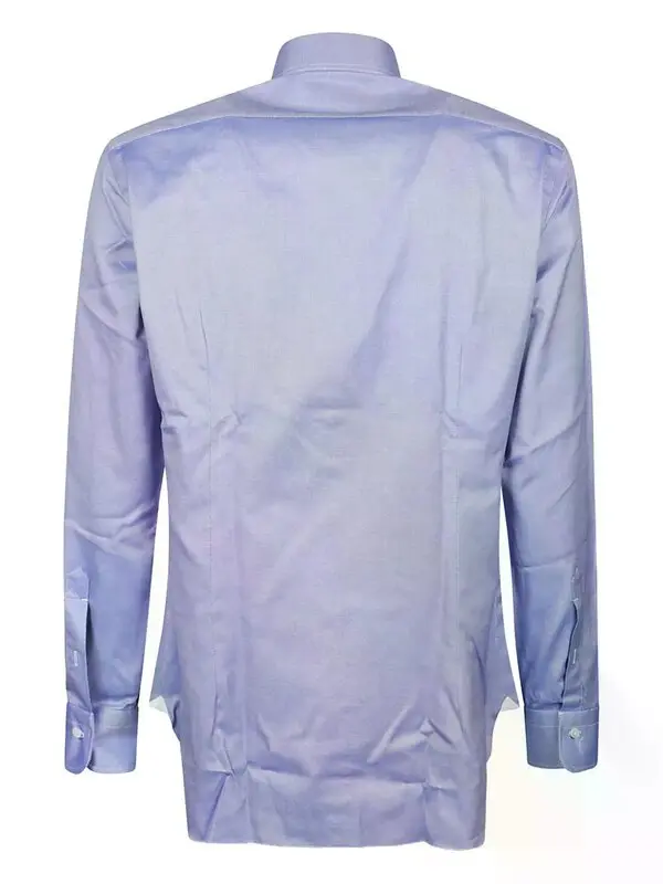 BARBA NAPOLI Long-sleeve Button-down Shirt - Blue