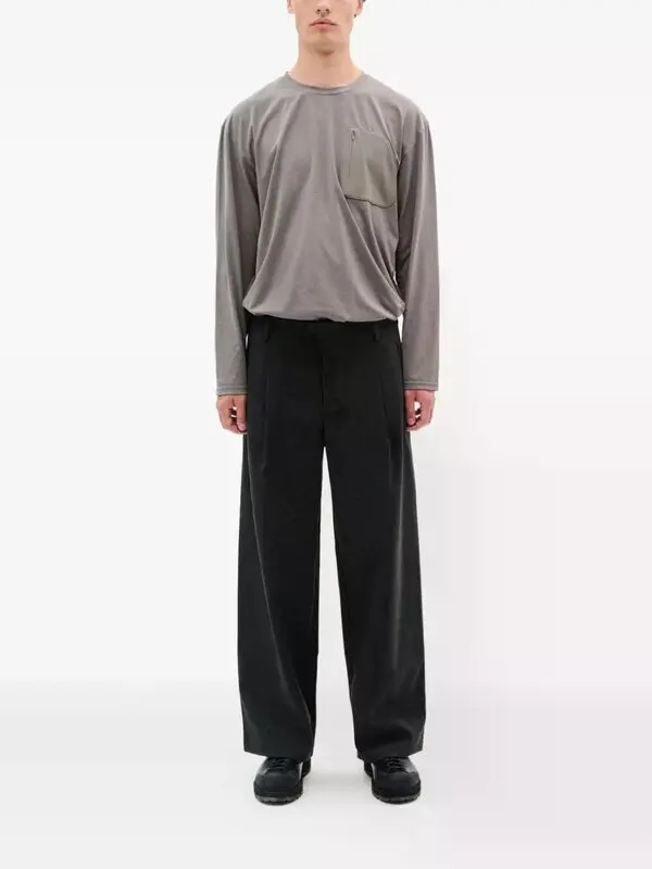 HIKING PATROL Pleated Trousers - Dark Grey
