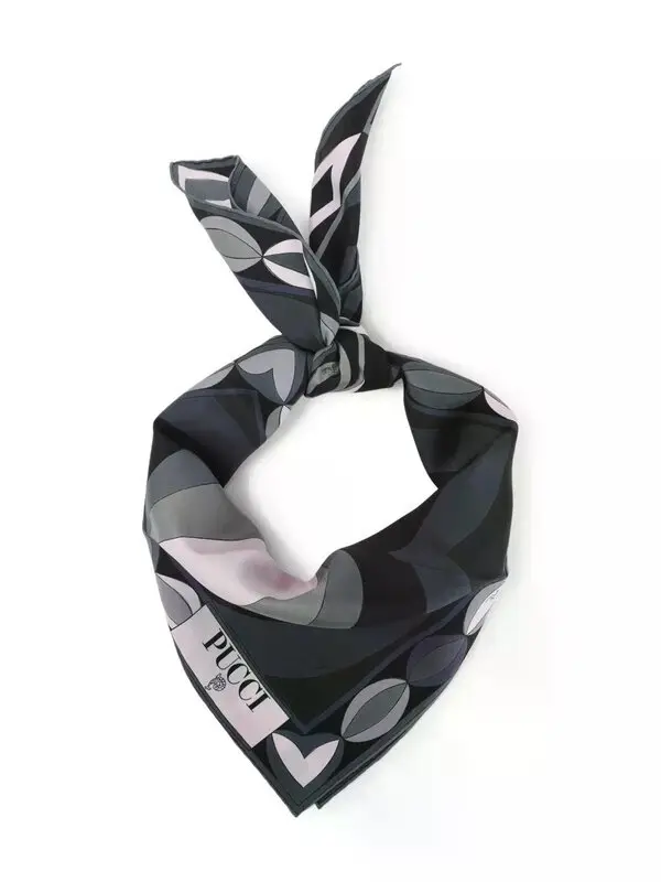 Emilio Pucci Geometric-pattern Silk Scarf