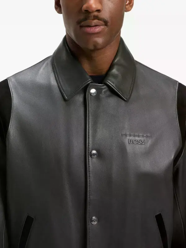 BOSS Leather Bomber Jacket