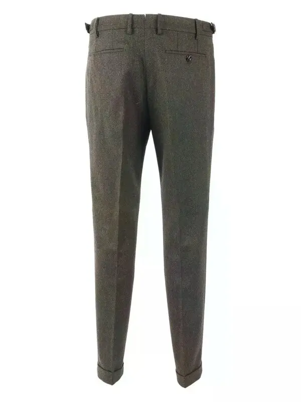 BERWICH Herringbone Pleated Trousers