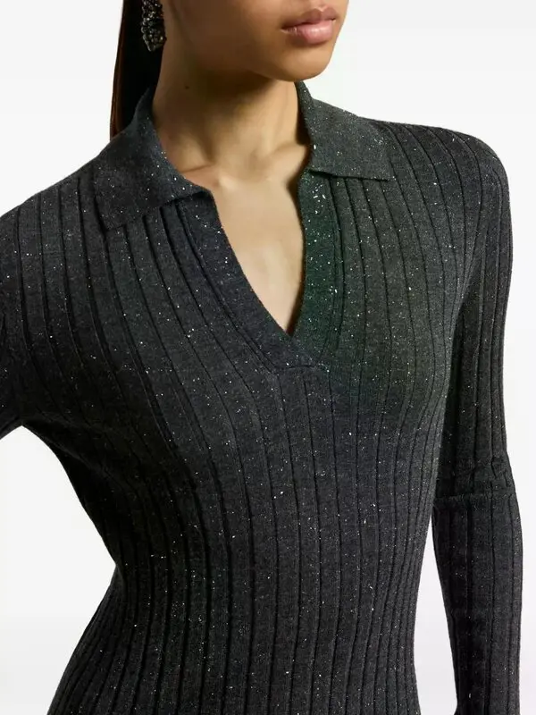 Peserico Ribbed Polo-neck Pullover