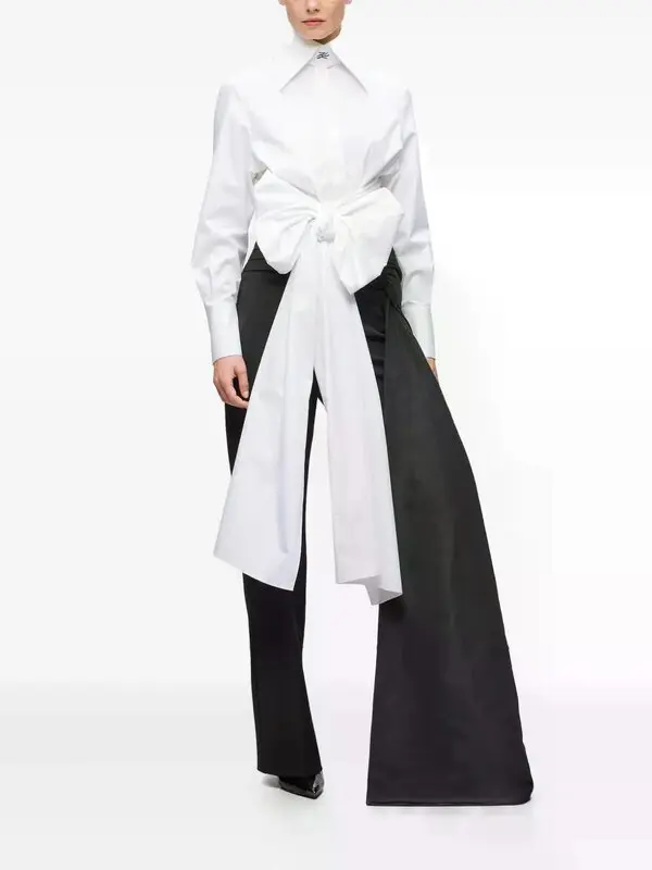 Karl Lagerfeld Karl Studio Poplin Bow Blouse