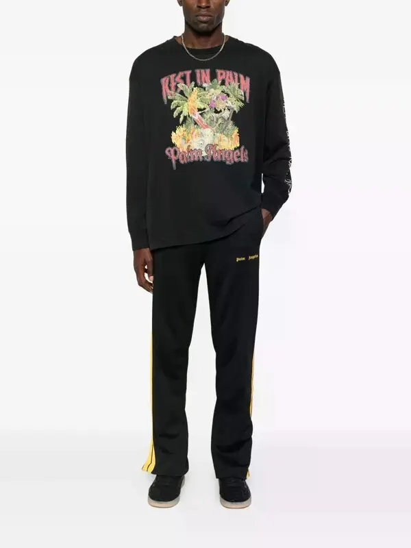 Palm Angels Logo-embroidered Side-stripe Track Pants