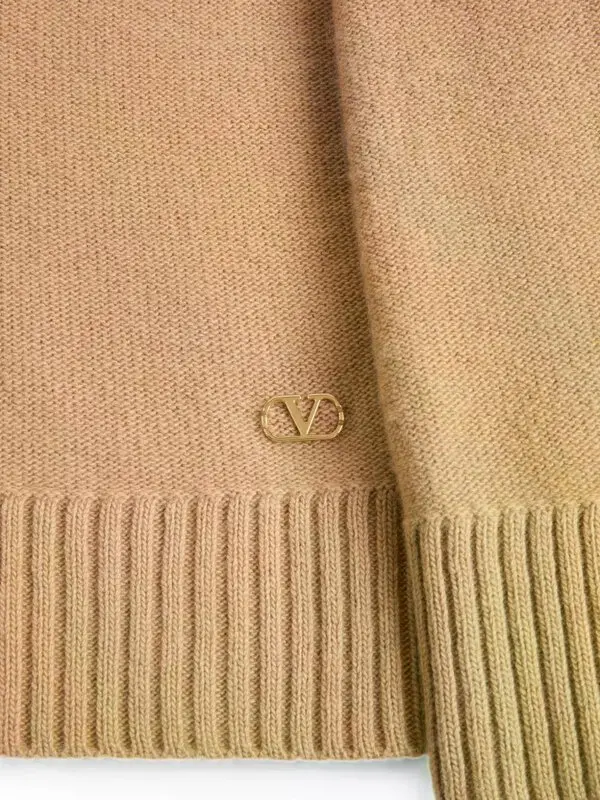 Valentino Garavani V-neck Wool Jumper With Striped Detail