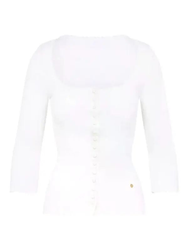 Chloé Button-front Ribbed Cardigan - White