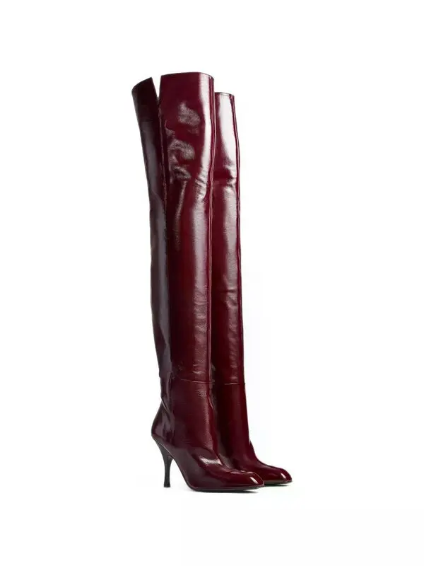 Khaite Over-the-knee Heel Boots - Red