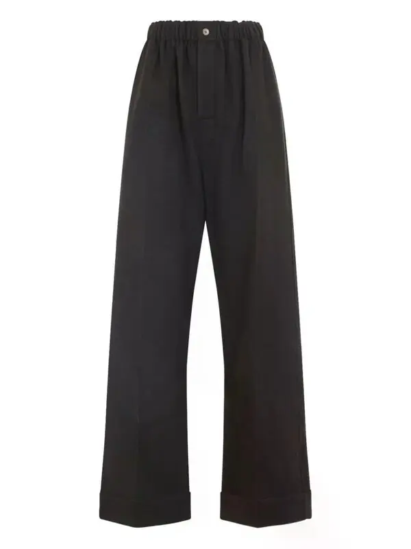 Carven Elasticated-waist Cuffed Straight Trousers