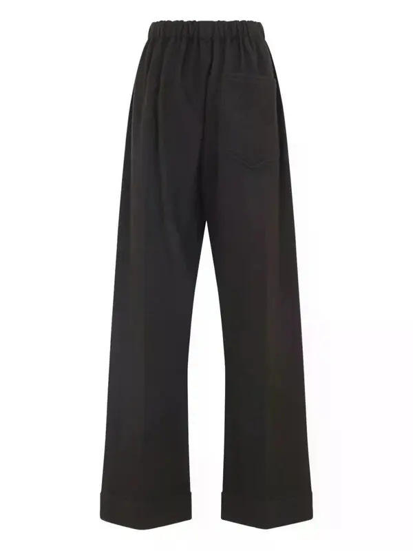 Carven Elasticated-waist Cuffed Straight Trousers