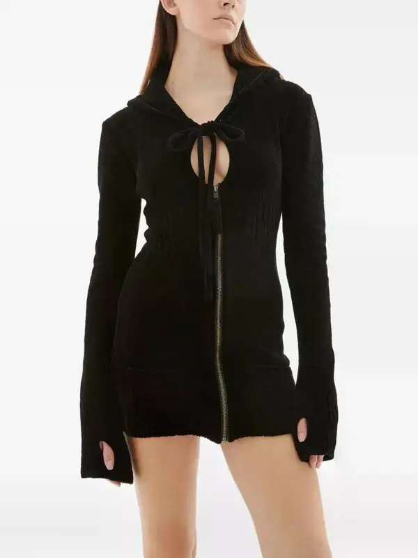 Ottolinger Hooded Zip-front Mini Dress
