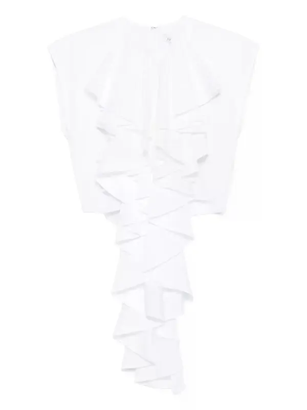 Viktor & Rolf Jabot Ruffle Top