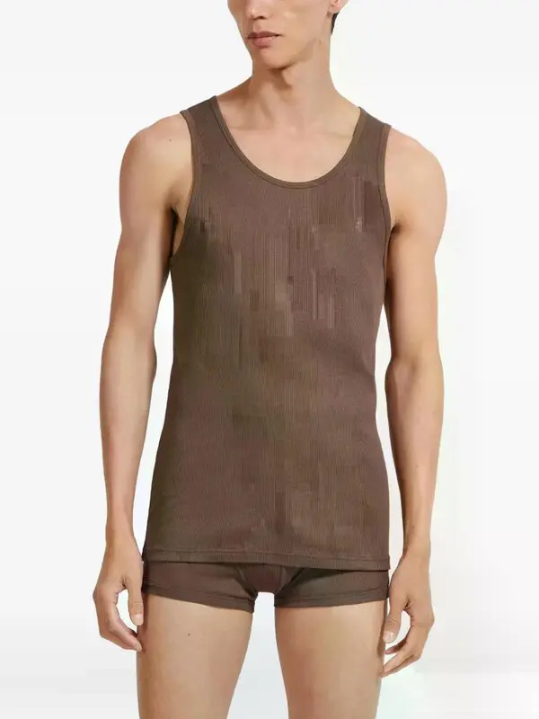 Zegna Ribbed Cotton-blend Tank Top