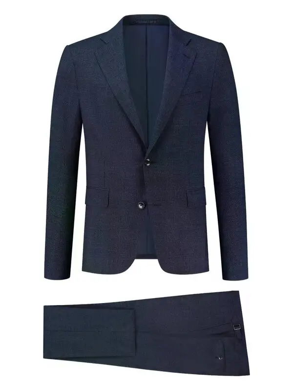 PAUL ZEIST Notched-lapel Single-breasted Suit - Blue