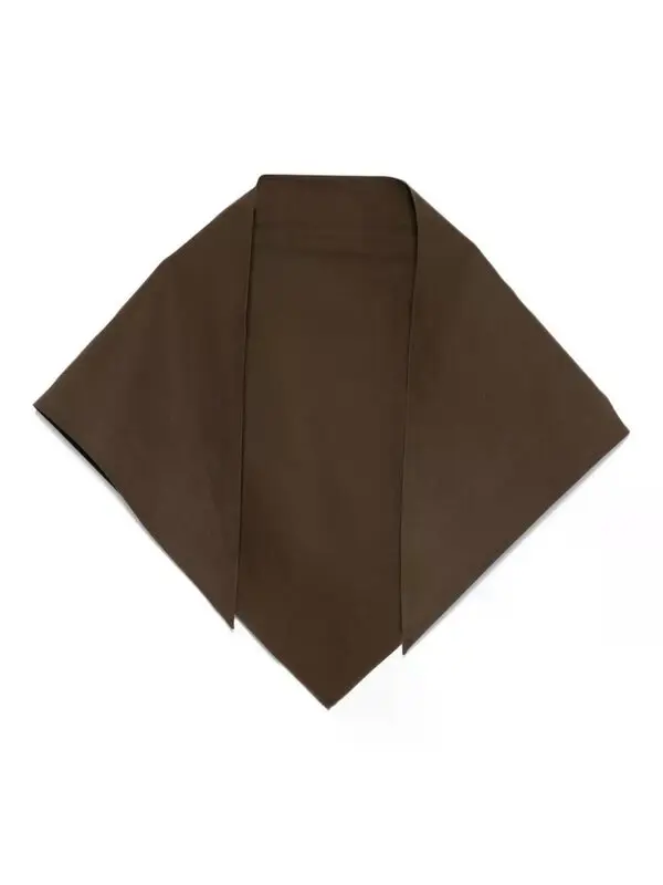 Magda Butrym Shawl-collar Cotton Scarf - Brown