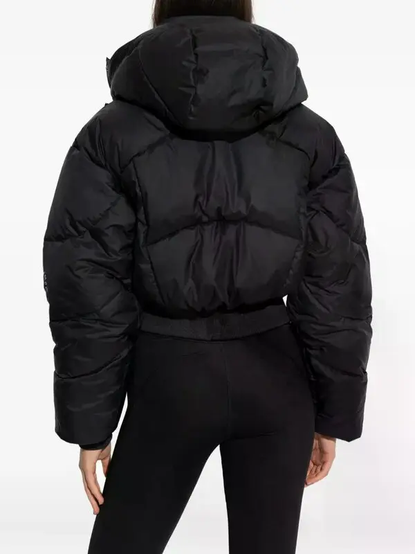 Adidas By Stella McCartney Hooded Quilted Jacket - Black