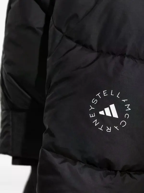 Adidas By Stella McCartney Hooded Quilted Jacket - Black