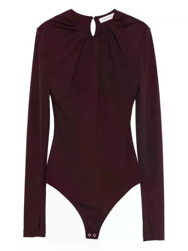 Viktor & Rolf Draped-neckline Bodysuit - Red