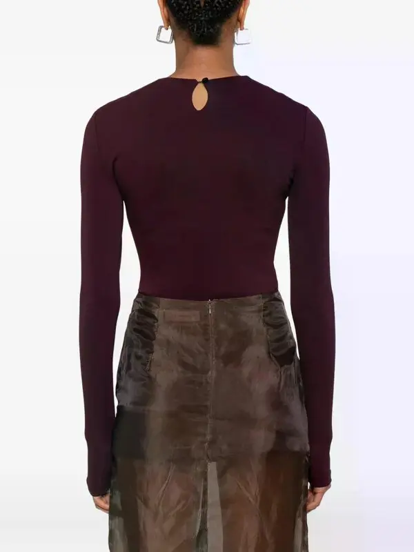 Viktor & Rolf Draped-neckline Bodysuit - Red