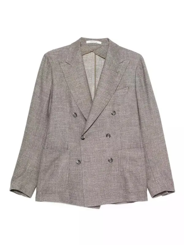 Tagliatore Double-breasted Textured Jacket