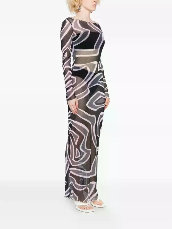 Emilio Pucci Labirinto-print Maxi Dress - Black