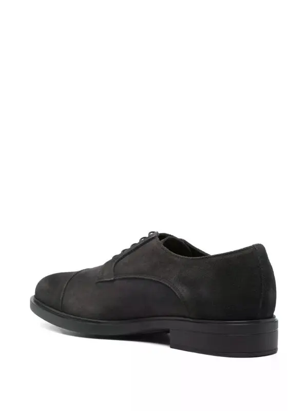 DOUCAL'S Suede Cap-toe Derby Shoes - Grey