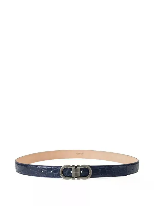 FERRAGAMO Gancini Belt - Blue