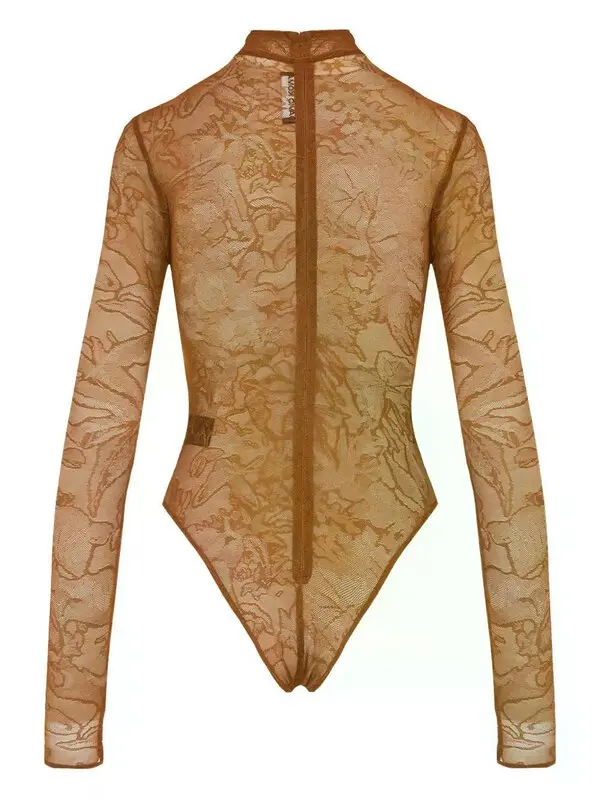 David Koma Floral-lace Bodysuit