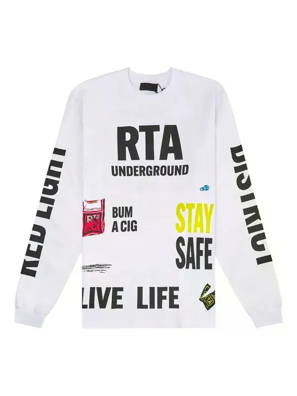 RtA Underground Text-print Sweatshirt - White