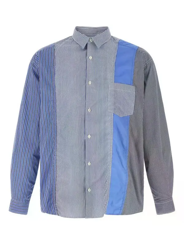 Comme Des Garçons Patchwork Shirt - Blue