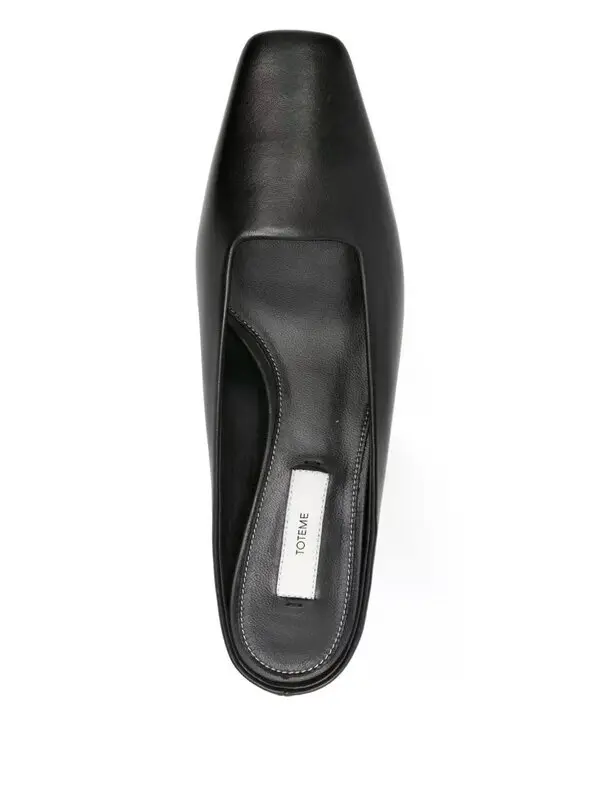 TOTEME Square-toe Leather Mules