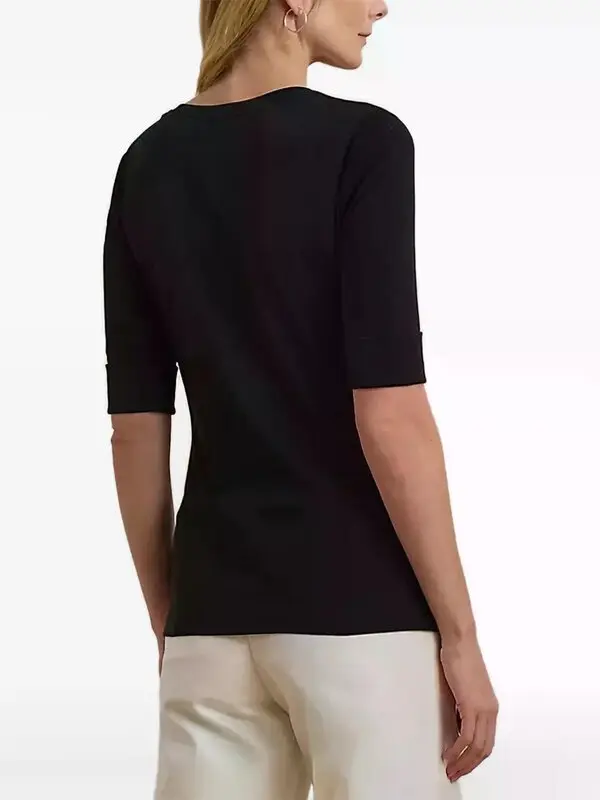 Ralph Lauren V-neck Half-sleeve T-shirt - Black