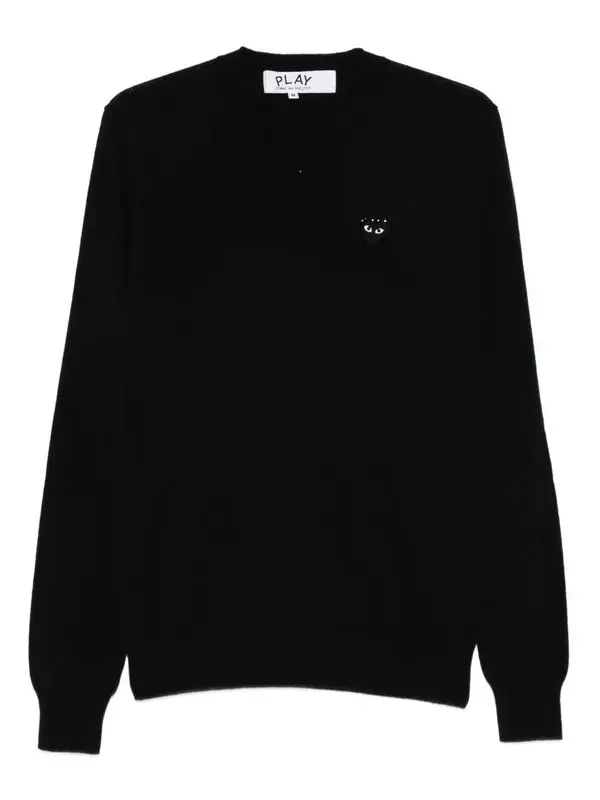 Play Comme Des Garcon Logo-patch Sweater