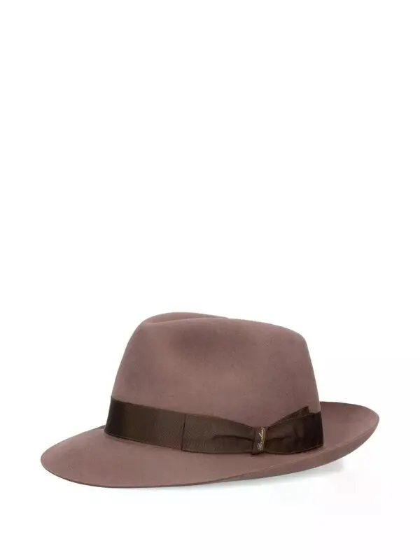 Borsalino Ribbon-detailed Felt Hat - Brown