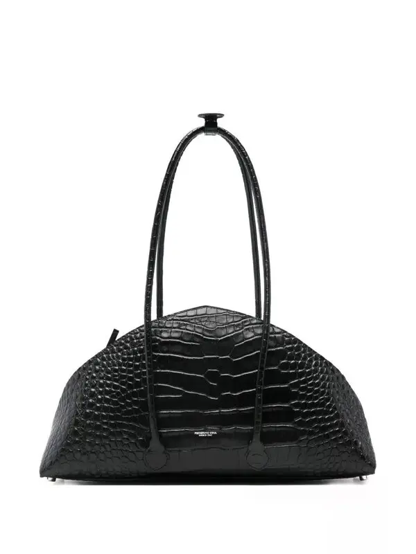 FEDERICO CINA Crocodile-effect Leather Tote Bag