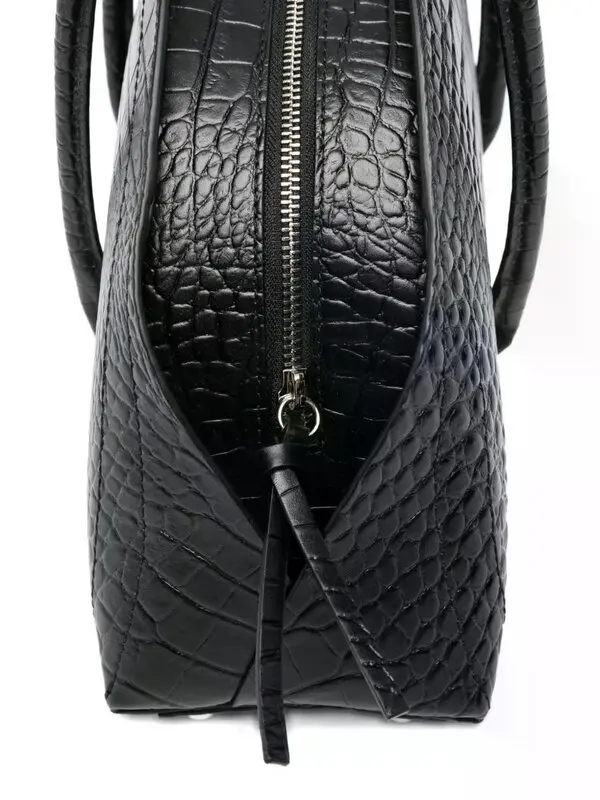 FEDERICO CINA Crocodile-effect Leather Tote Bag