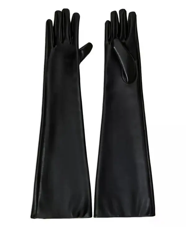 TWINSET Long Leather-effect Gloves