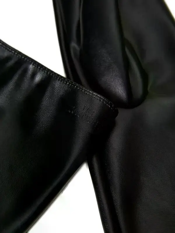 TWINSET Long Leather-effect Gloves