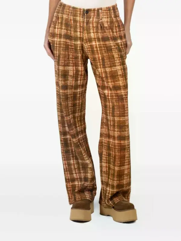 R13 Pleated Checked Pants