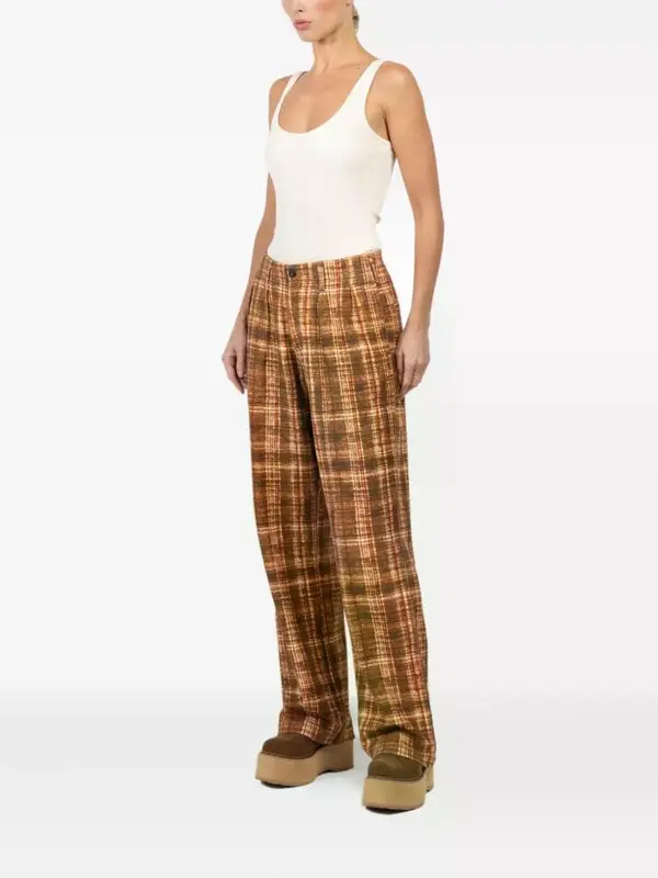 R13 Pleated Checked Pants