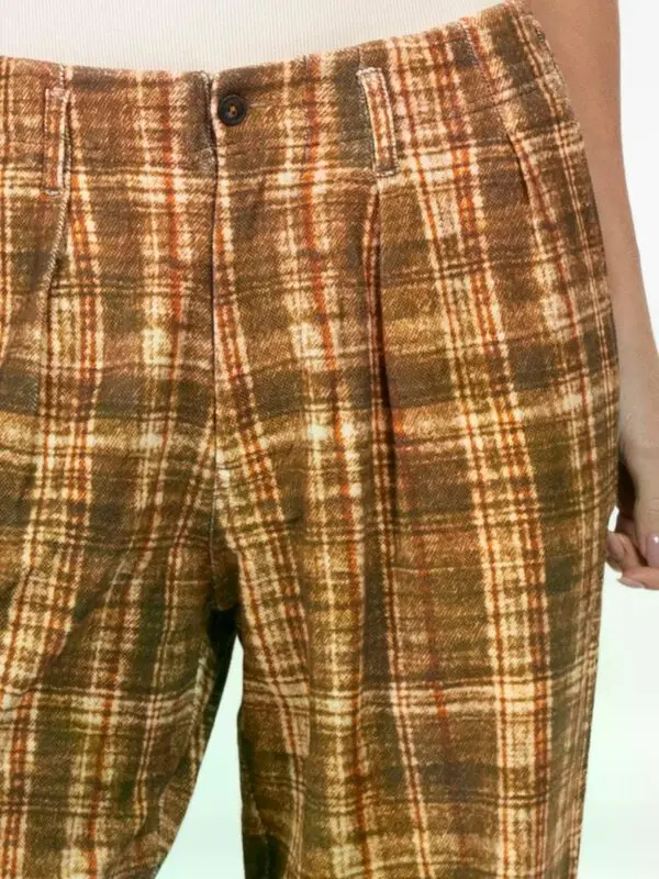 R13 Pleated Checked Pants