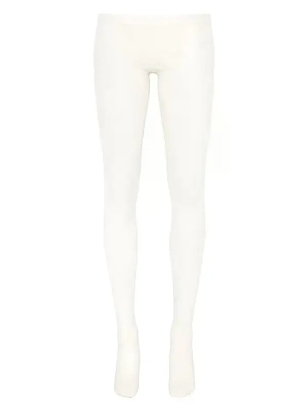 Alexander McQueen Floral-lace Tights - White