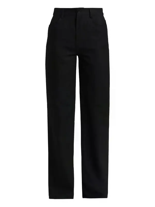 LOULOU High-waisted Straight-leg Pants With Belt Loops