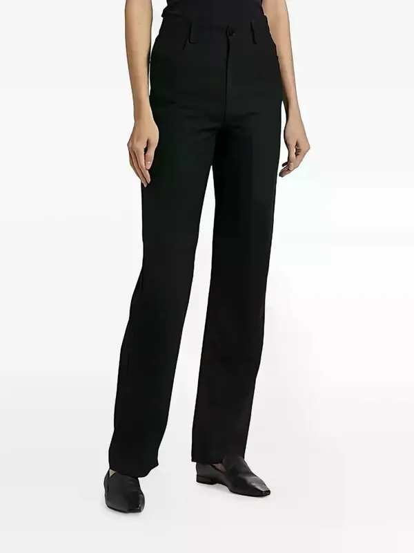 LOULOU High-waisted Straight-leg Pants With Belt Loops