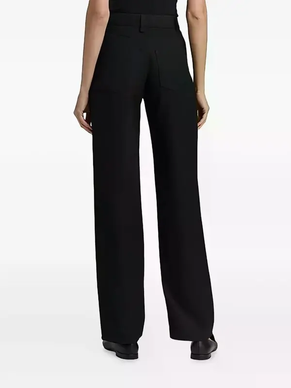LOULOU High-waisted Straight-leg Pants With Belt Loops