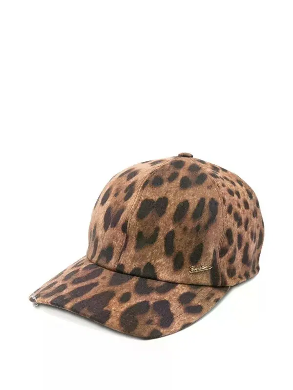 Borsalino Leopard-print Baseball Cap - Brown