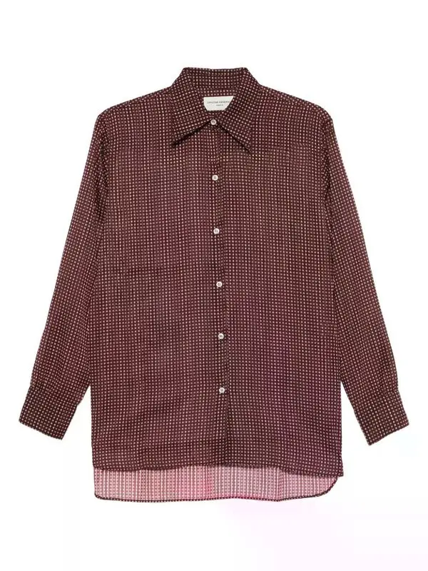 Officine Générale Geometric-print Shirt - Red