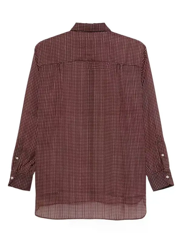 Officine Générale Geometric-print Shirt - Red