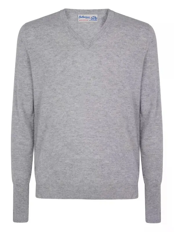 BALLANTYNE V-neck Cashmere Sweater - Grey