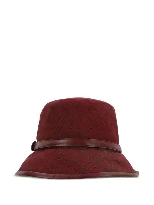 Gucci Gg Monogram Bucket Hat - Red | Editorialist display picture 1